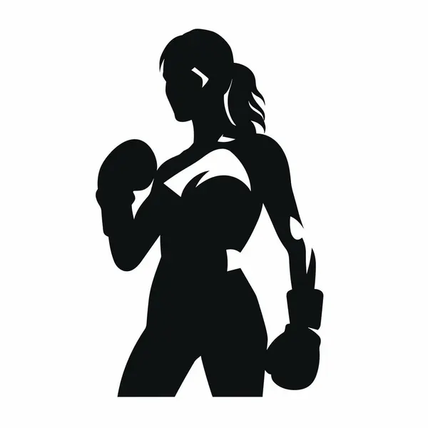 Female boxing silhouette Stock Photos, Royalty Free Female boxing ...