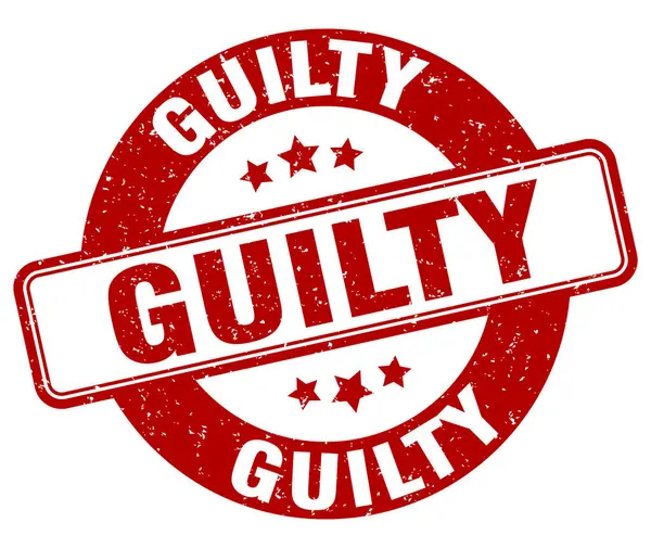 Guilty Stamp Guilty Sign Label Transparent Background Stock Vector by ...