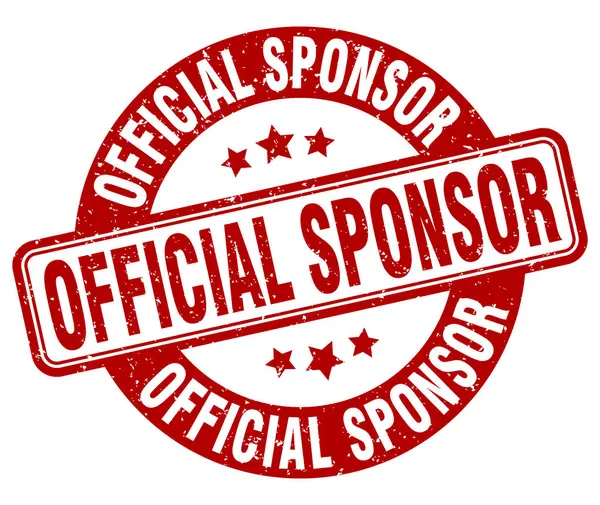 Official Sponsor Sticker Official Sponsor Rectangular Label Isolated ...