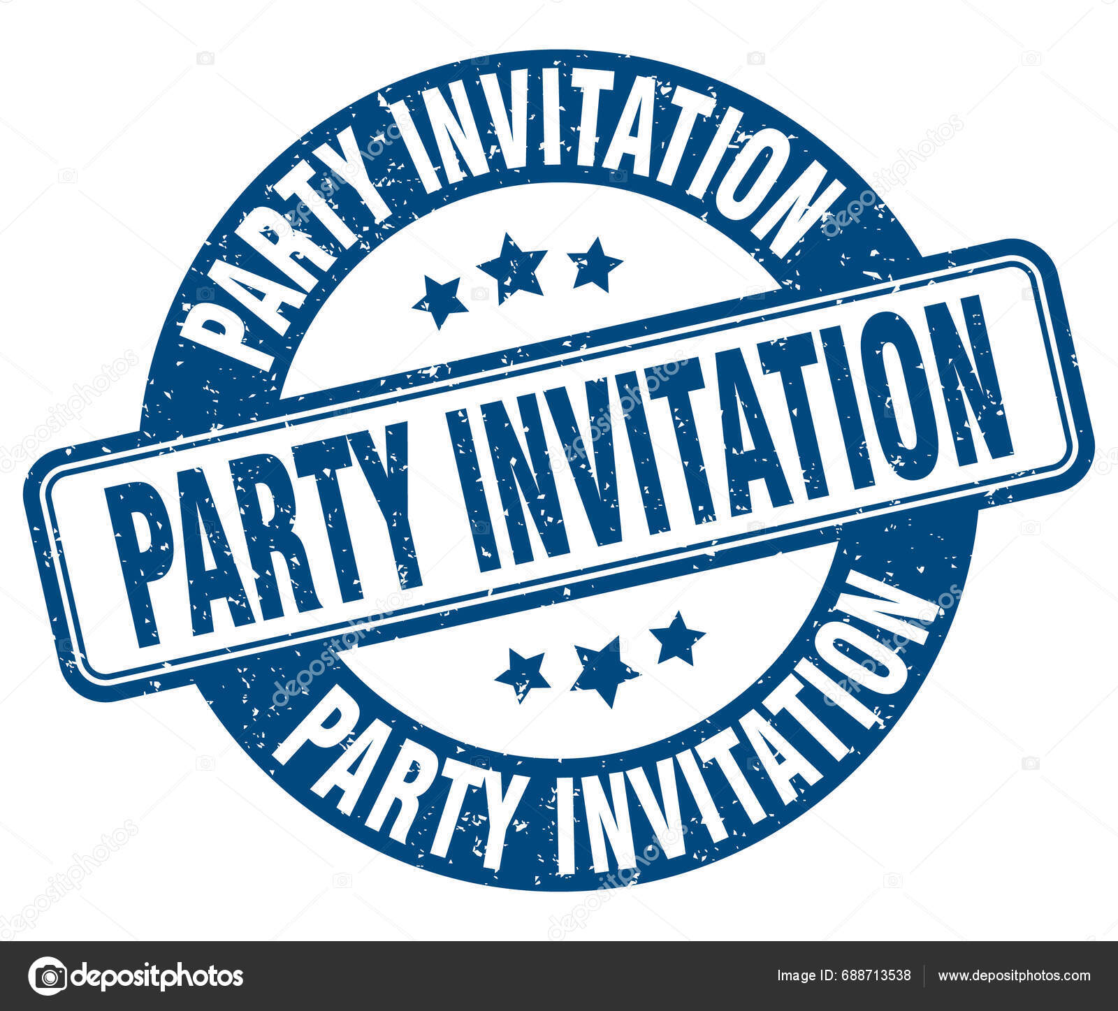Party Invitation Stamp Party Invitation Sign Grunge Label Stock Vector ...