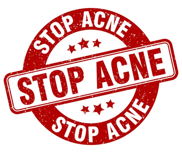Stop Acne Stamp Stop Acne Rectangular Stamp Isolated White Background ...