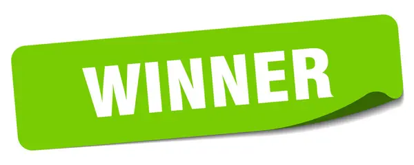 Winner Sticker Winner Rectangular Label Isolated White Background Stock ...