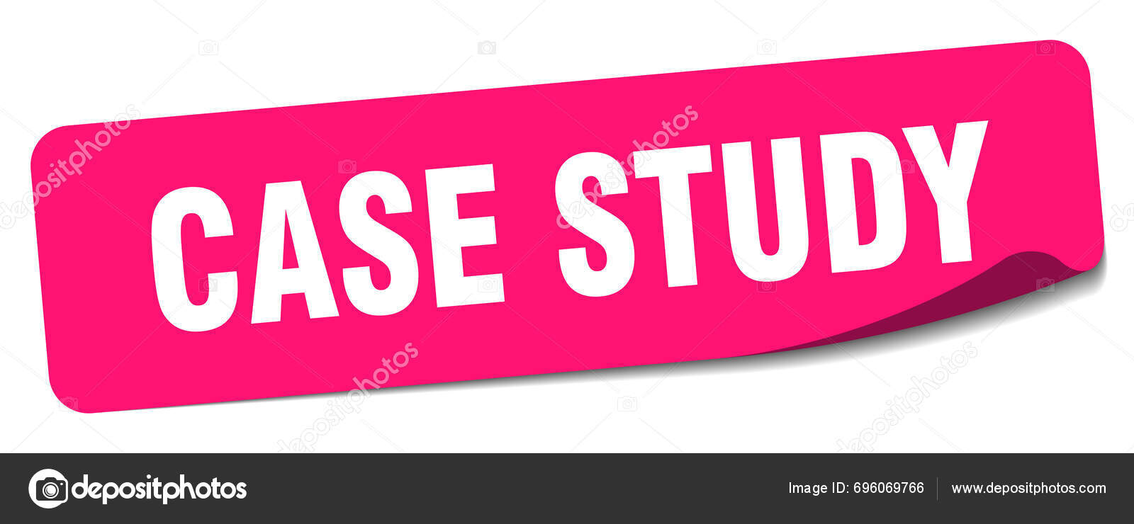 Case Study Sticker Case Study Rectangular Label Isolated White ...