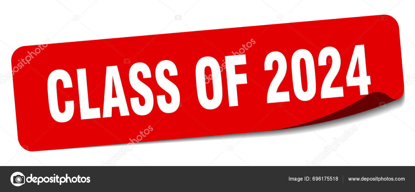 Klass 2024 Dekal Klass 2024 Rektangulär Etikett Isolerad Vit Bakgrund ...