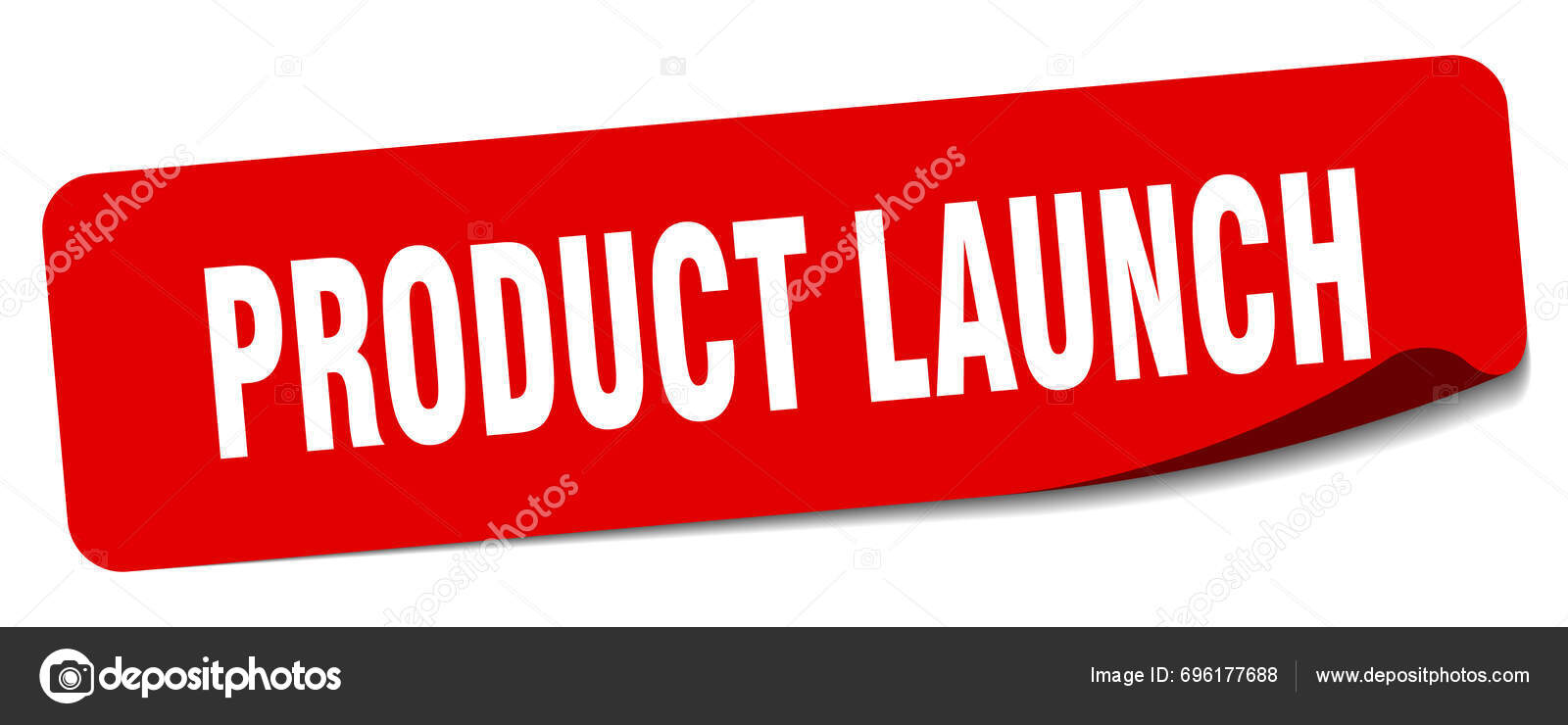 Product Launch Sticker Product Launch Rectangular Label Isolated White ...
