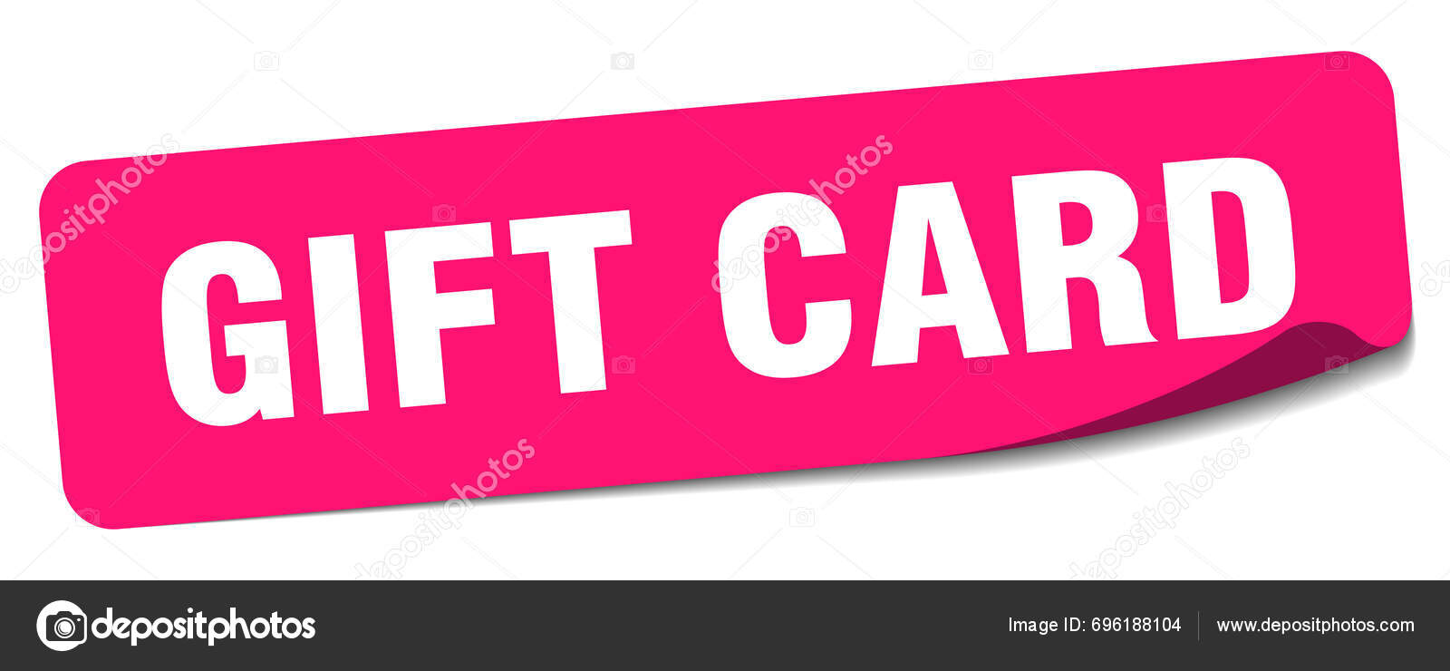Gift Card Sticker Gift Card Rectangular Label Isolated White Background ...