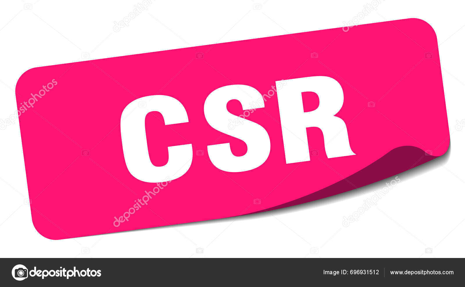 Csr Sticker Csr Rectangular Label Isolated White Background Stock ...