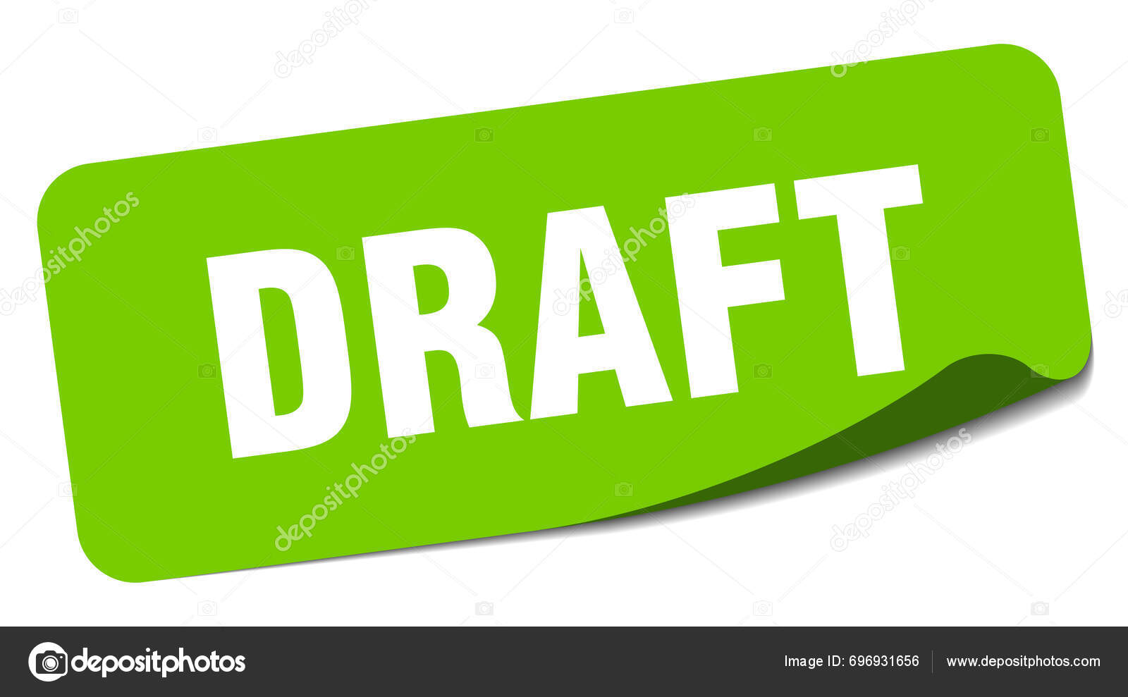 Download - Draft sticker. draft rectangular label isolated on white ...