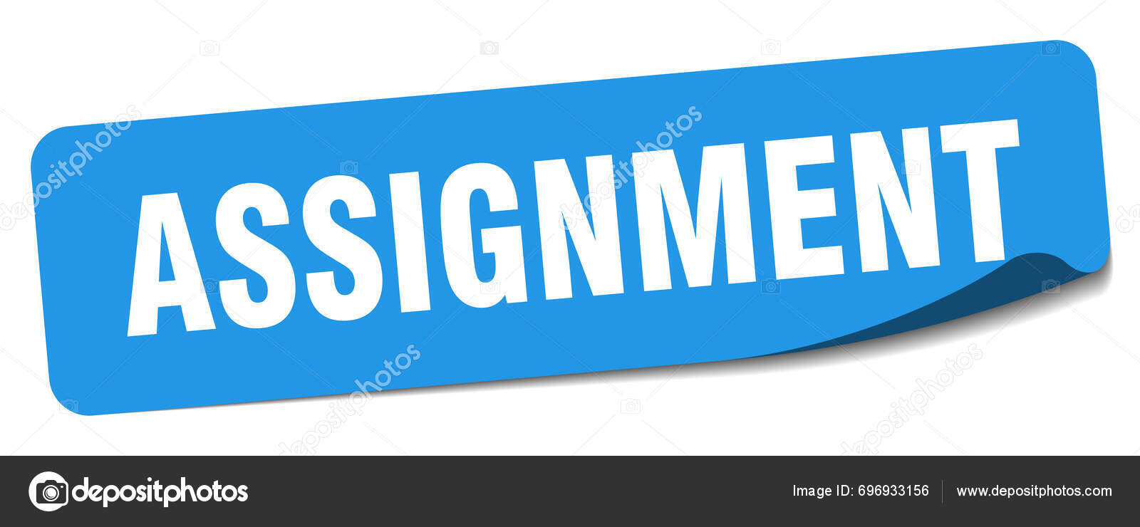 Assignment Sticker Assignment Rectangular Label Isolated White ...