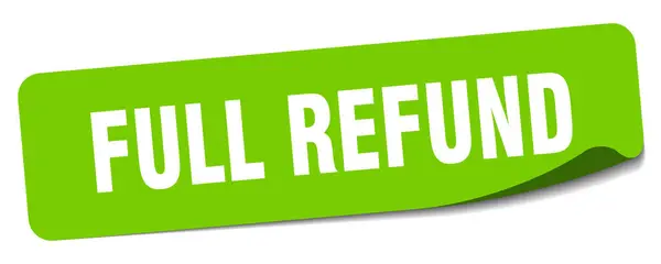 Full Refund Sticker Full Refund Rectangular Label Isolated White ...
