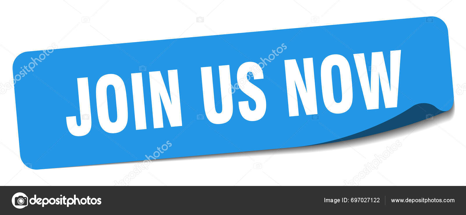 Join Now Sticker Join Now Rectangular Label Isolated White Background ...