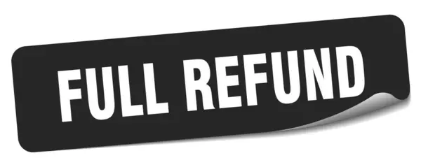 Full Refund Sticker Full Refund Rectangular Label Isolated White ...