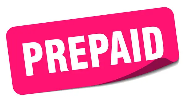 Prepaid Stamp Prepaid Sign Label Transparent Background Stock Vector by ...