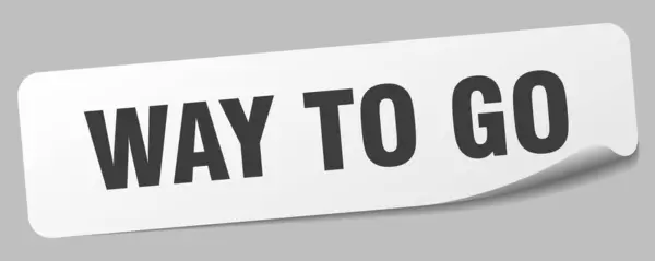 Way Sticker Way Rectangular Label Isolated White Background Stock ...