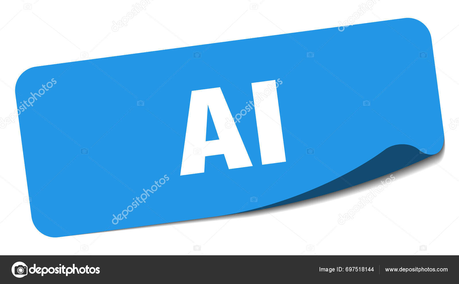 Sticker Rectangular Label Isolated White Background Stock Vector by ...