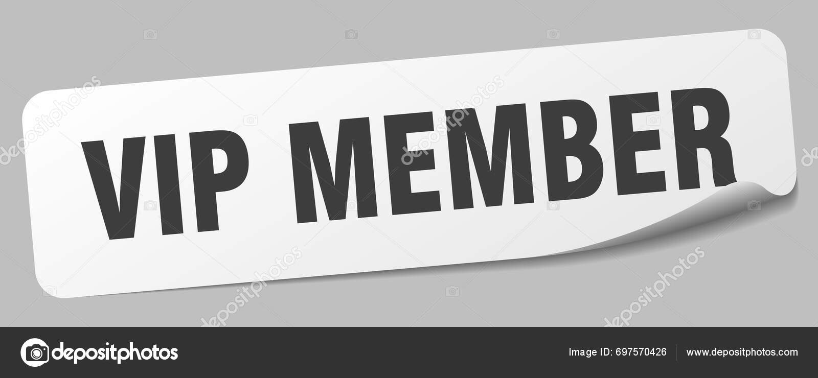 Vip Member Sticker Vip Member Rectangular Label Isolated White ...