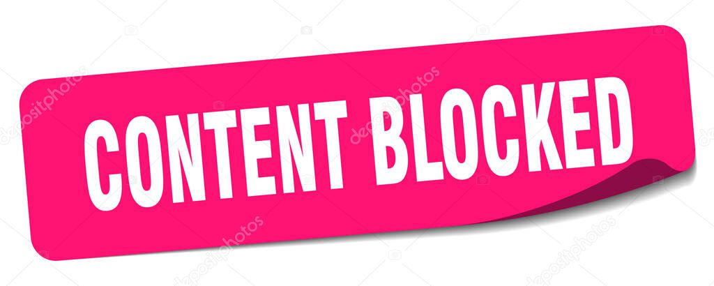 contenido pegatina bloqueada. contenido bloqueado etiqueta rectangular ...