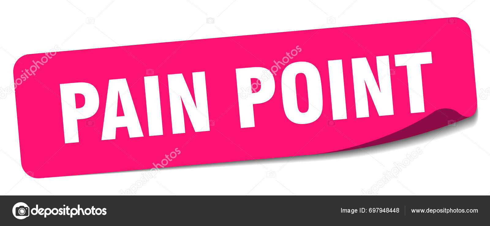 Pain Point Sticker Pain Point Rectangular Label Isolated White ...