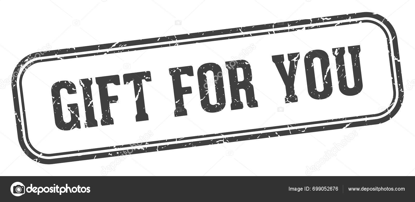 Gift You Stamp Gift You Rectangular Stamp Isolated White Background ...