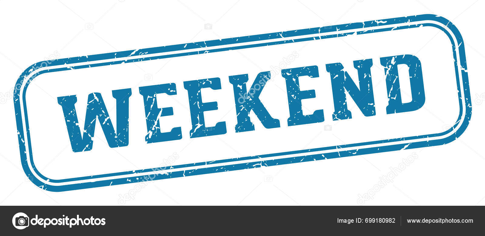 Weekend Stamp Weekend Rectangular Stamp Isolated White Background Stock ...