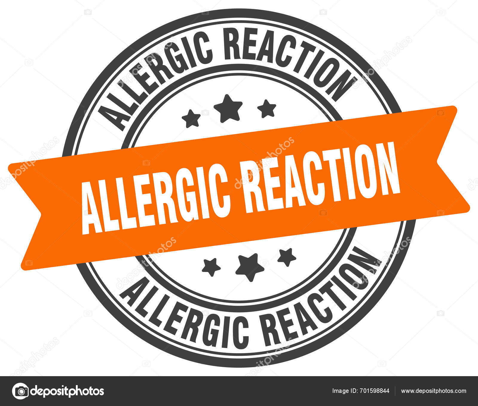 Allergic Reaction Stamp Allergic Reaction Sign Label Transparent ...
