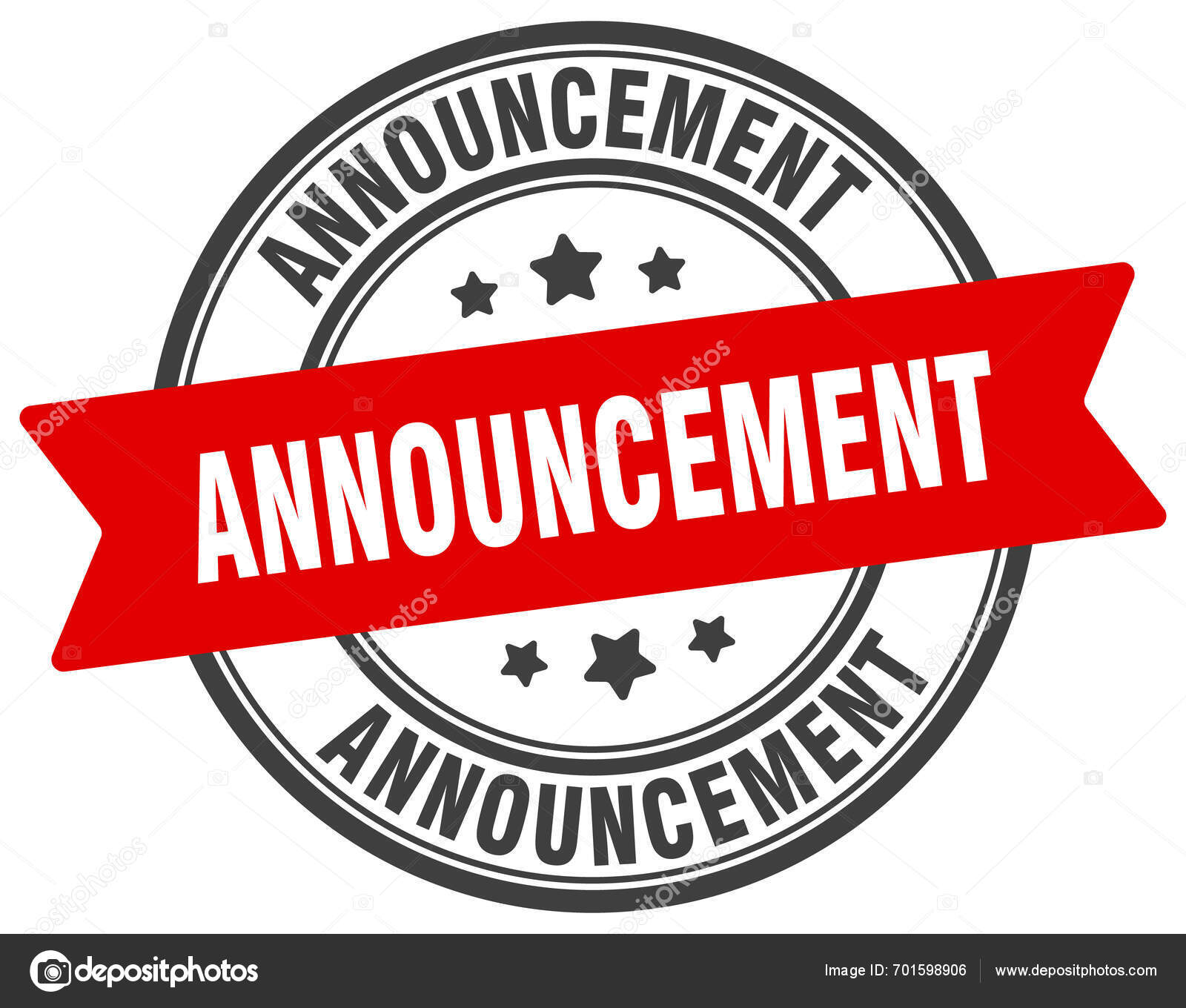 Announcement Stamp Announcement Sign Label Transparent Background Stock ...