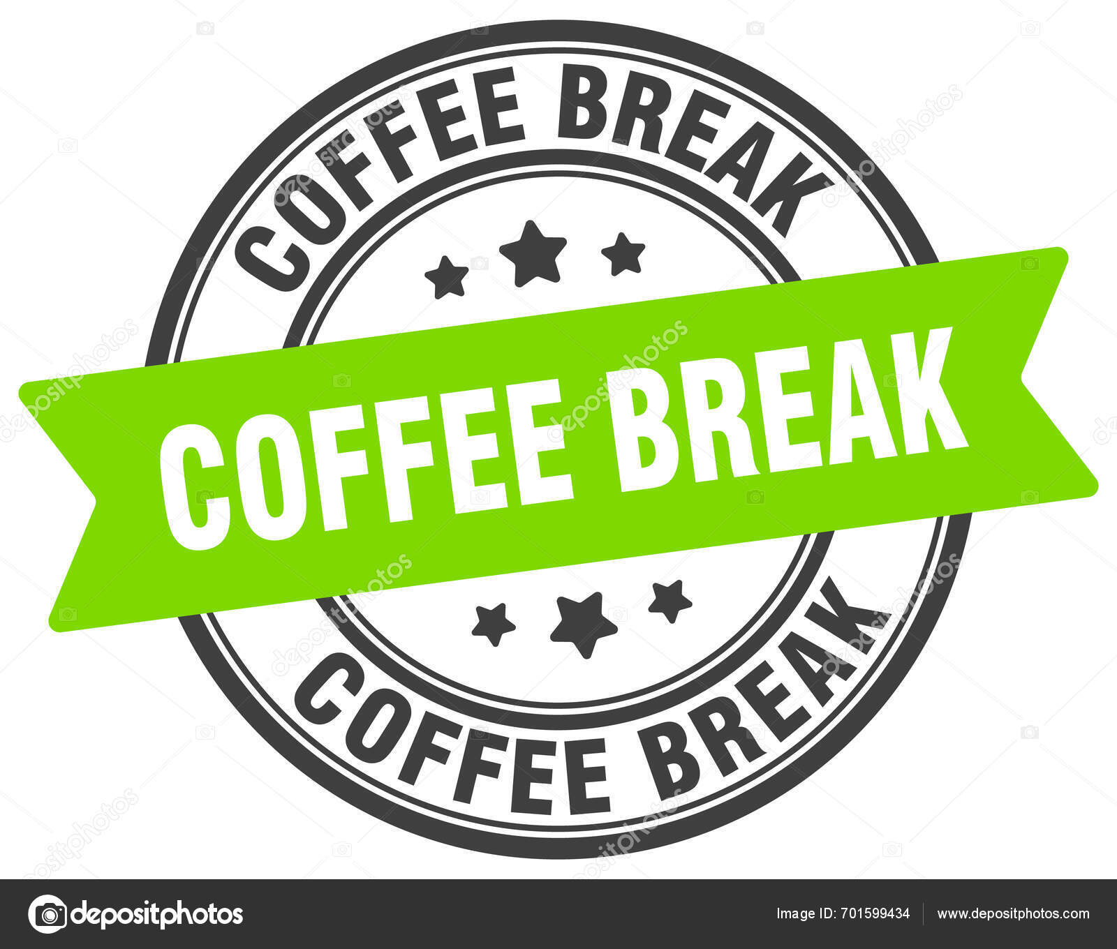 Coffee Break Stamp Coffee Break Sign Label Transparent Background Stock ...