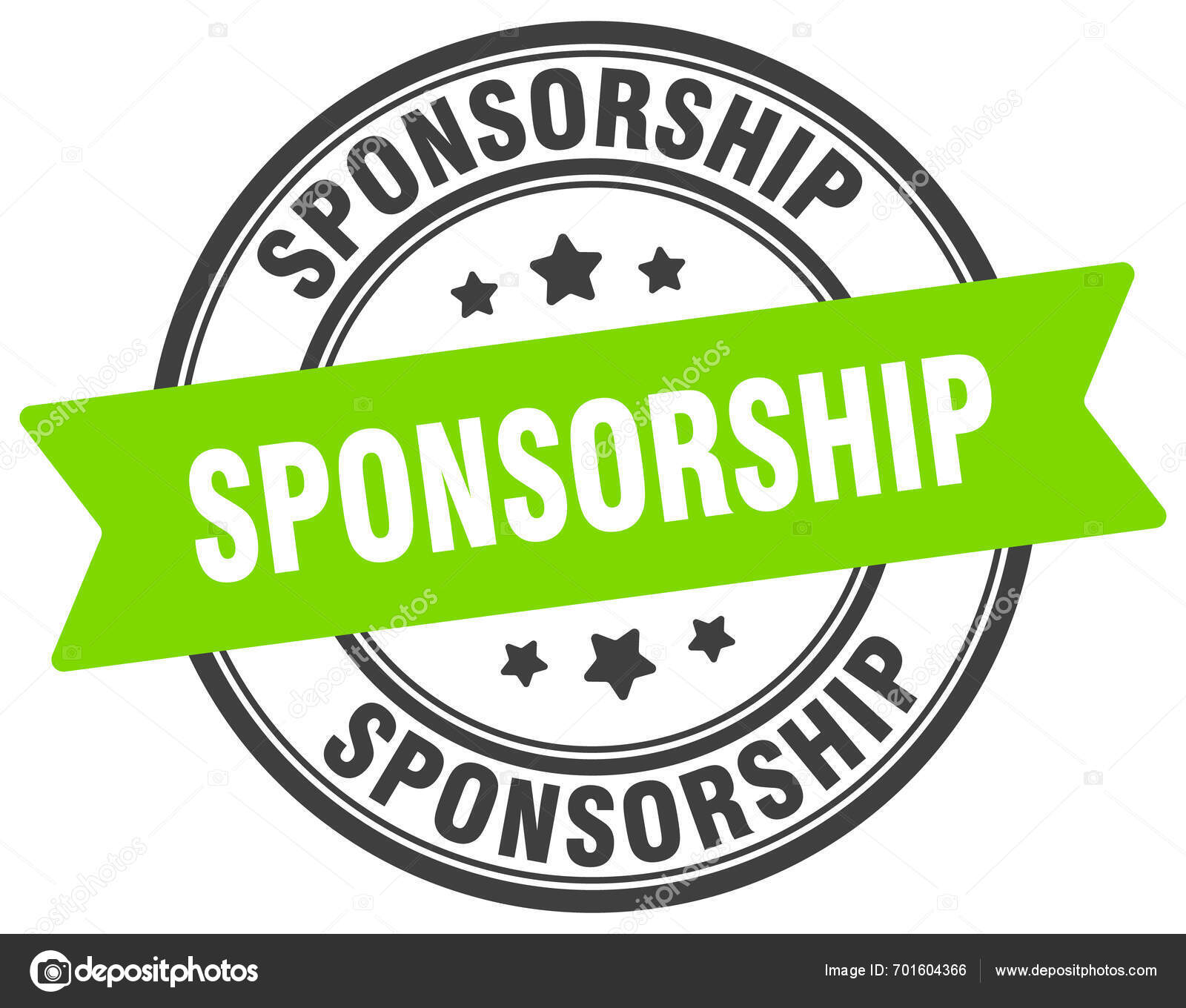 Sponsorship Stamp Sponsorship Sign Label Transparent Background Stock ...