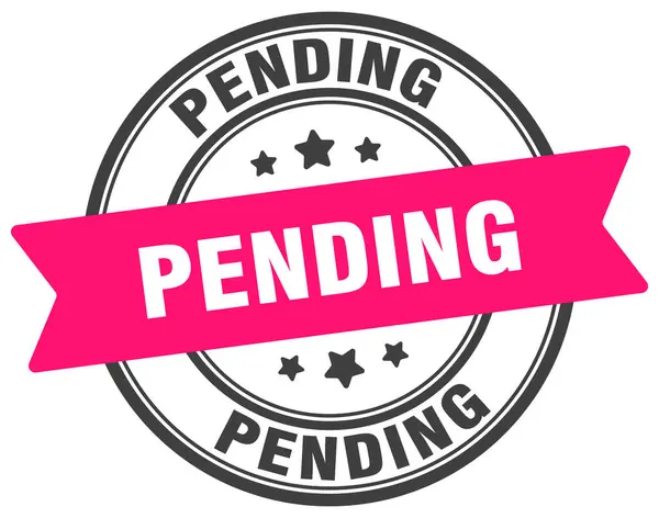 Pending Stamp Pending Sign Label Transparent Background Stock Vector by ...