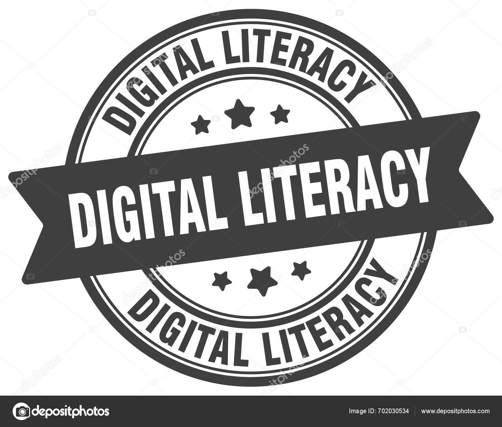 Digital Literacy Stamp Digital Literacy Sign Label Transparent ...