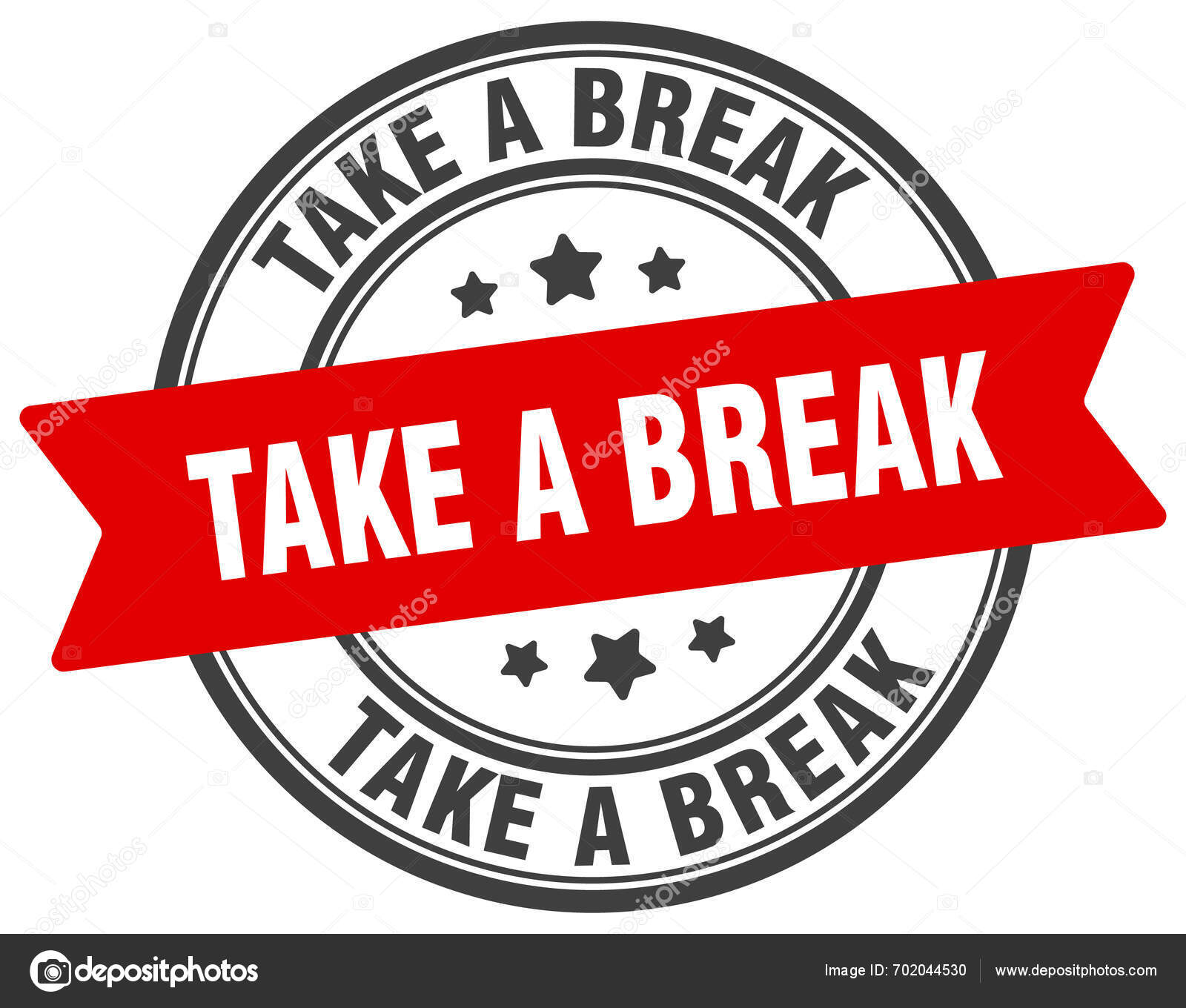 Take Break Stamp Take Break Sign Label Transparent Background Stock ...