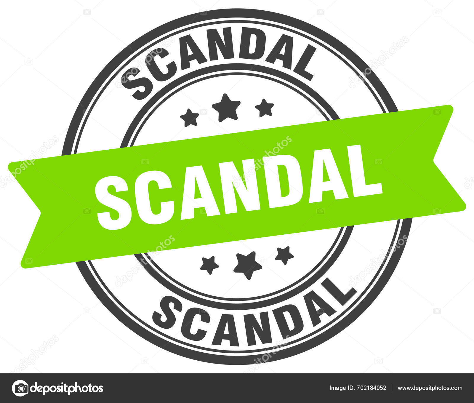 Scandal Stamp Scandal Sign Label Transparent Background Stock Vector by ...