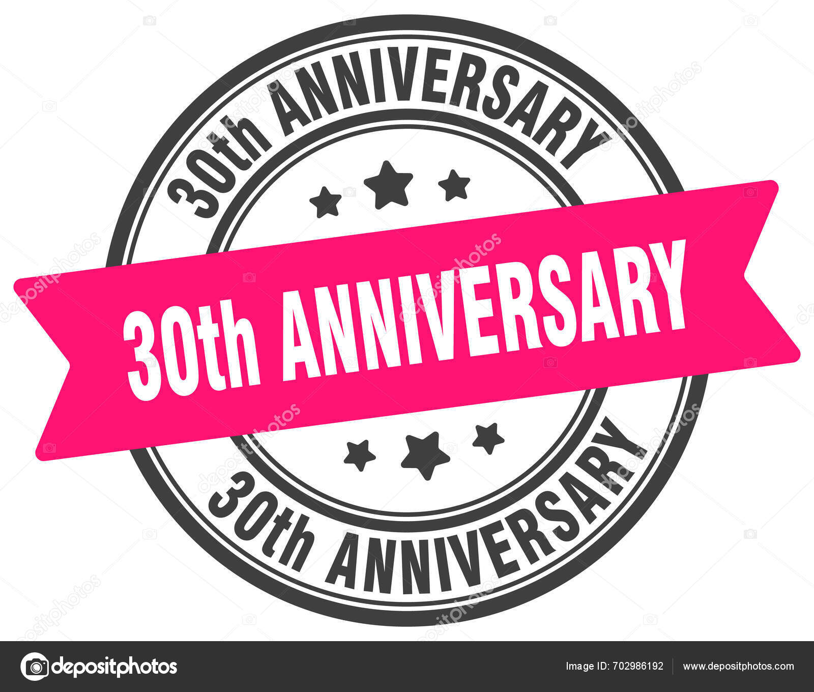30Th Anniversary Stamp 30Th Anniversary Sign Label Transparent ...