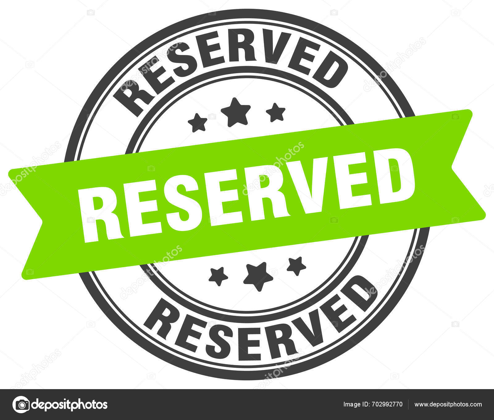 Dicadangkan Cap Tanda Bulat Dicadangkan Label Latar Transparan Vektor ...