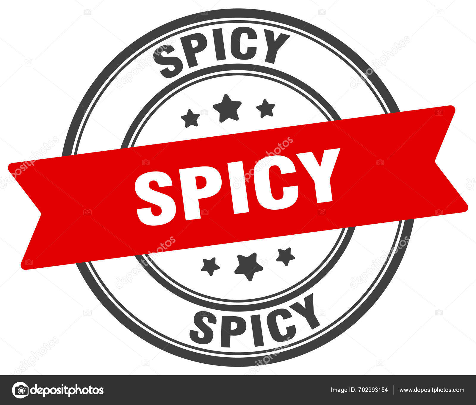 Spicy Stamp Spicy Sign Label Transparent Background Stock Vector by ...