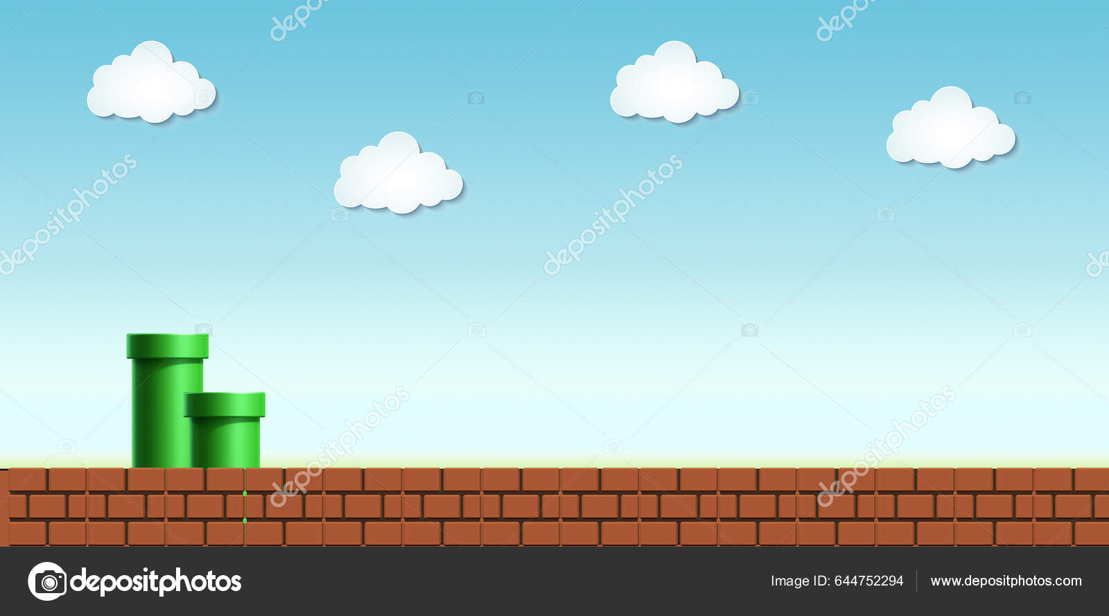 Retro Super Mario Bros Map Tunnels — Stock Editorial Photo ...