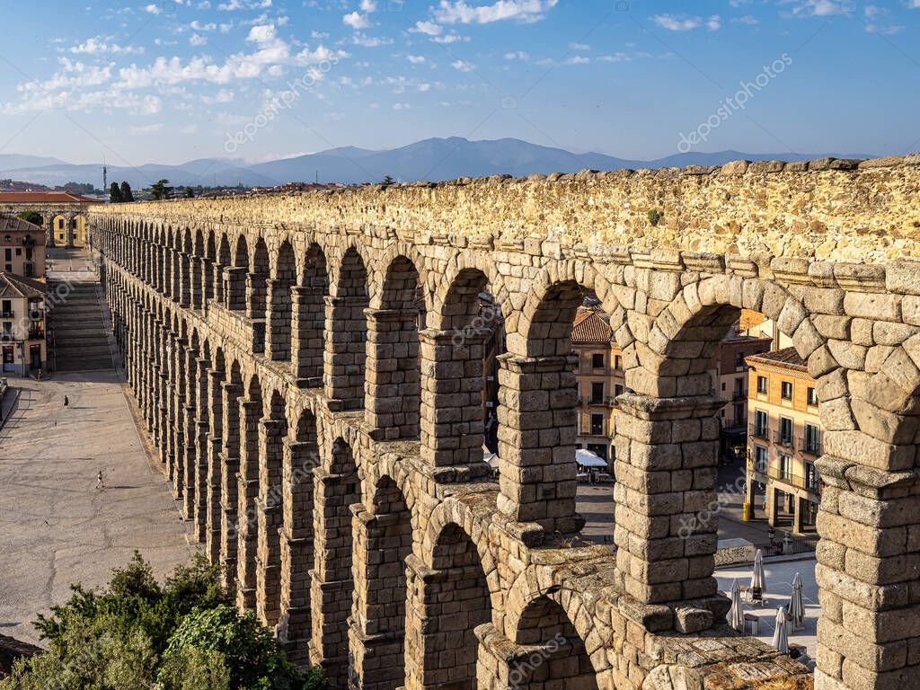 Acueducto Romano de Segovia, uno de los acueductos romanos mejor conservados y símbolo de ...
