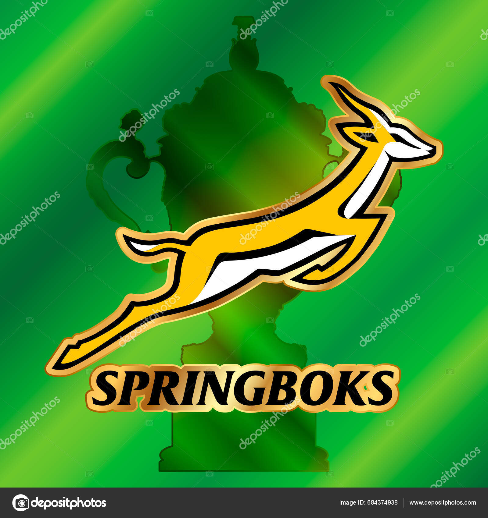 Rugby World Cup 2023 Champion South African Team Springboks Logo Stock ...