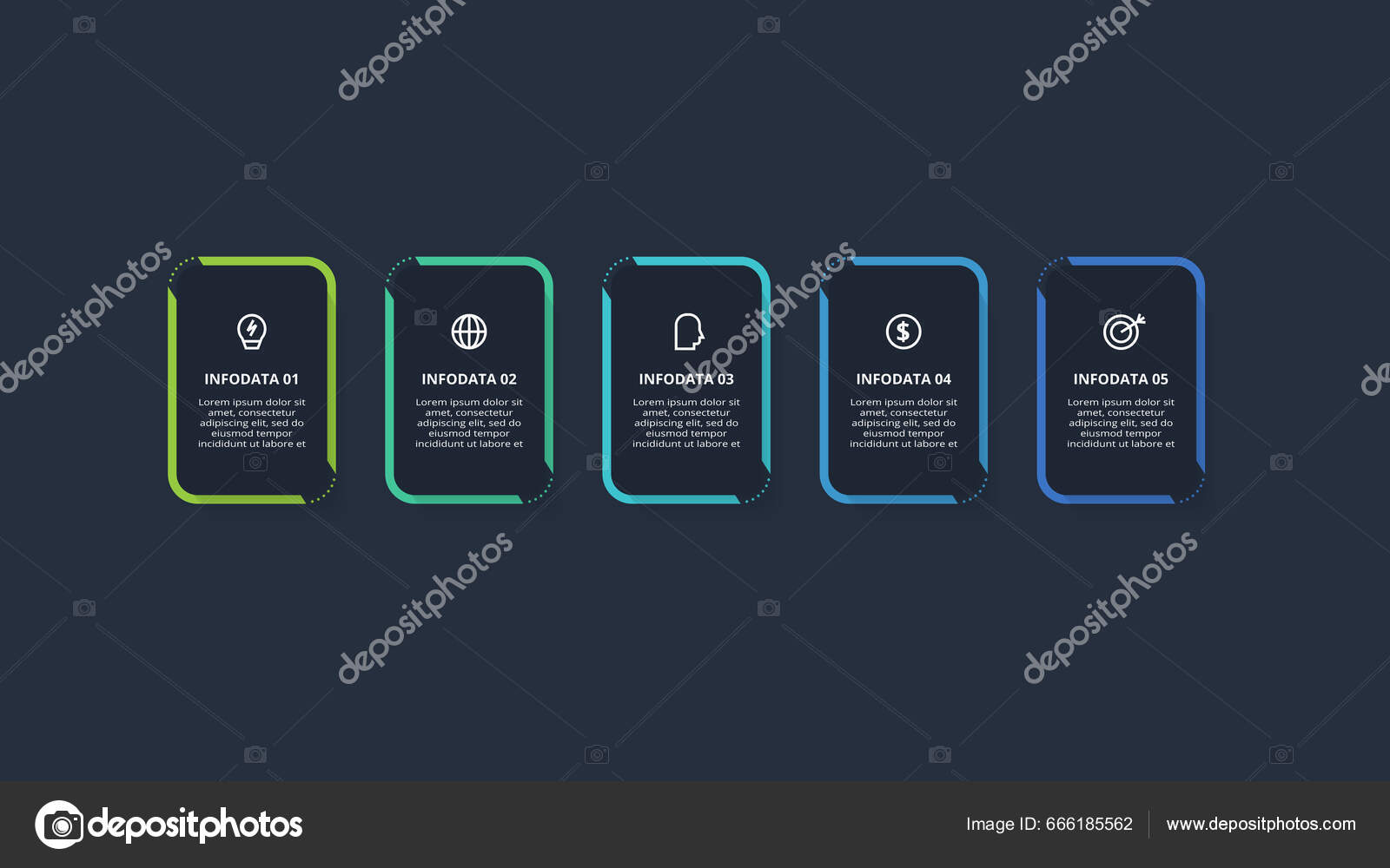 Rectangles Infographic Business Data Visualization Stock Vector by ...