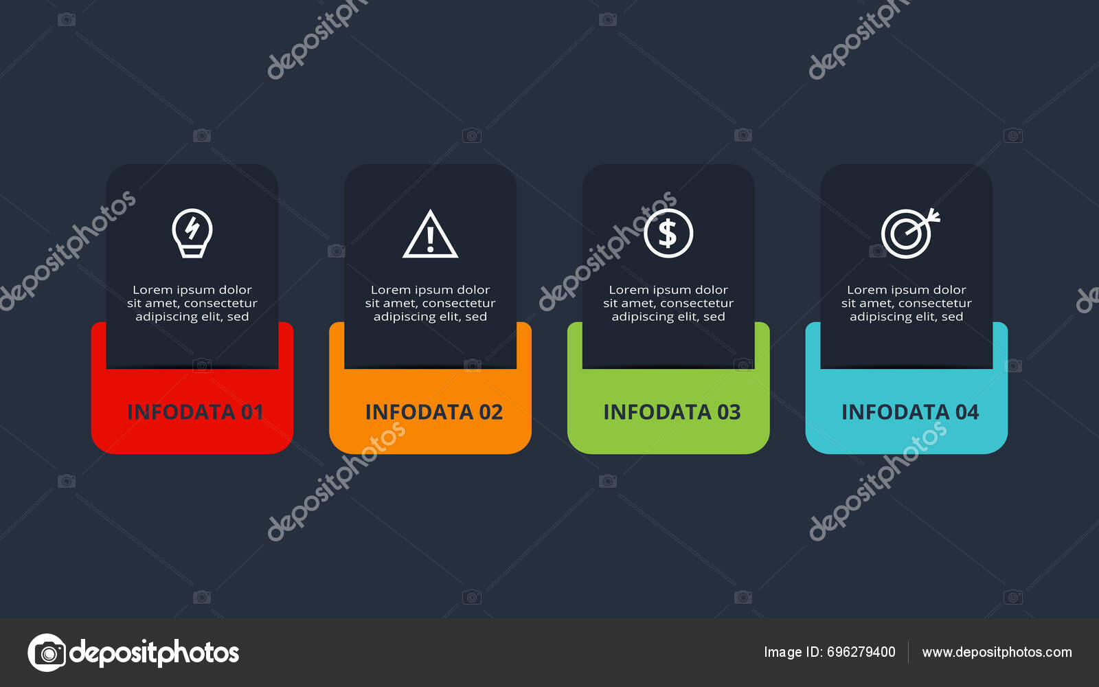 Rectangles Infographic Business Data Visualization Stock Vector by ...