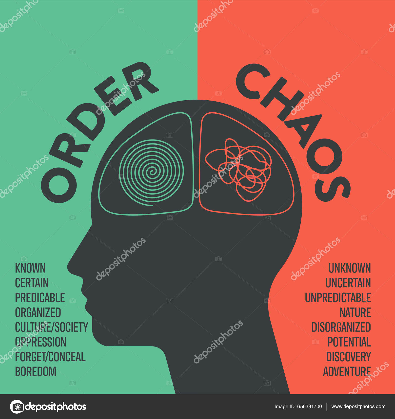 Left Brain Right Brain Dominance Infographic Template How Human Brain ...