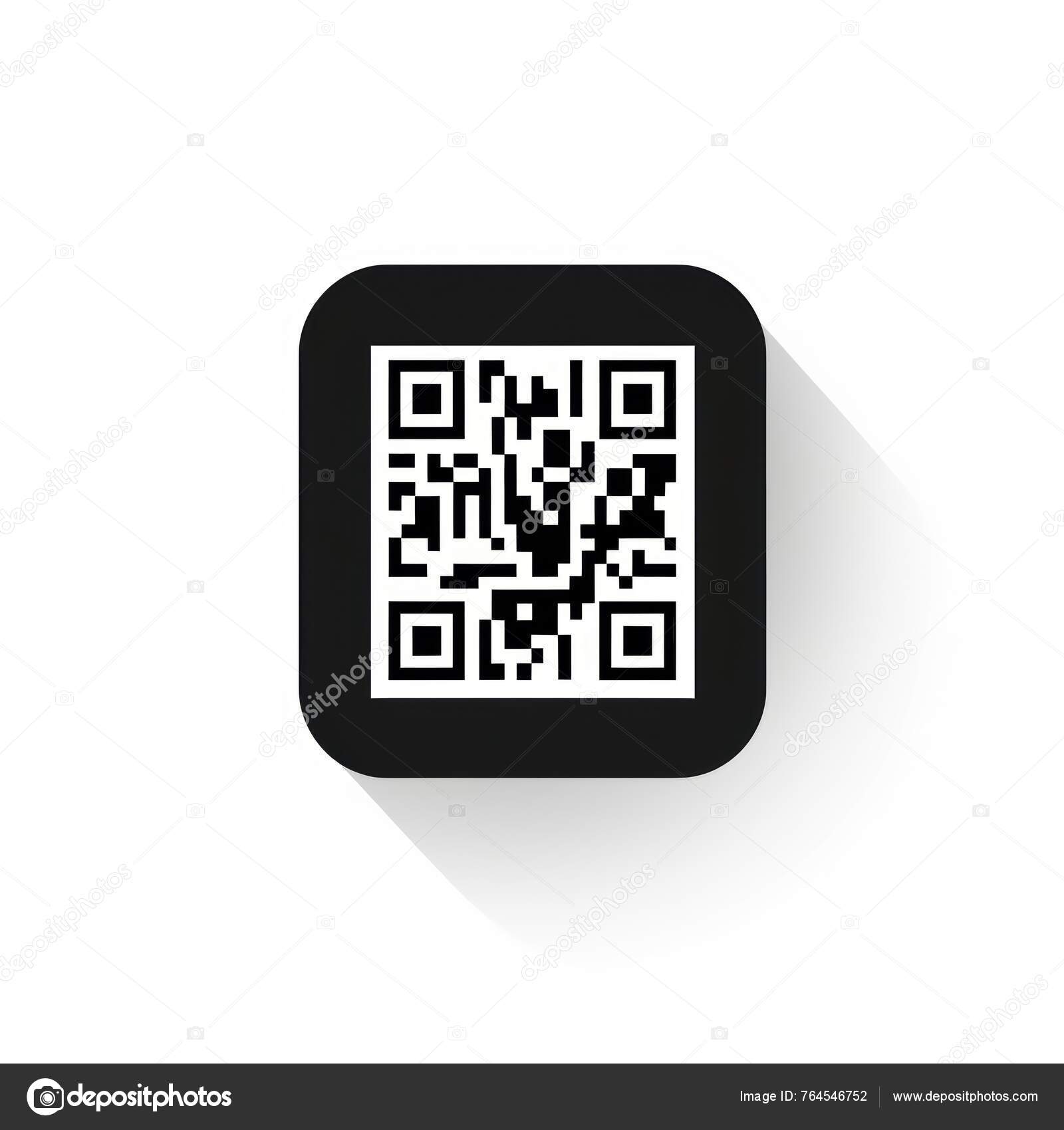 Bold Black White Code Sits Sleek Square Background Ready Scanning ...