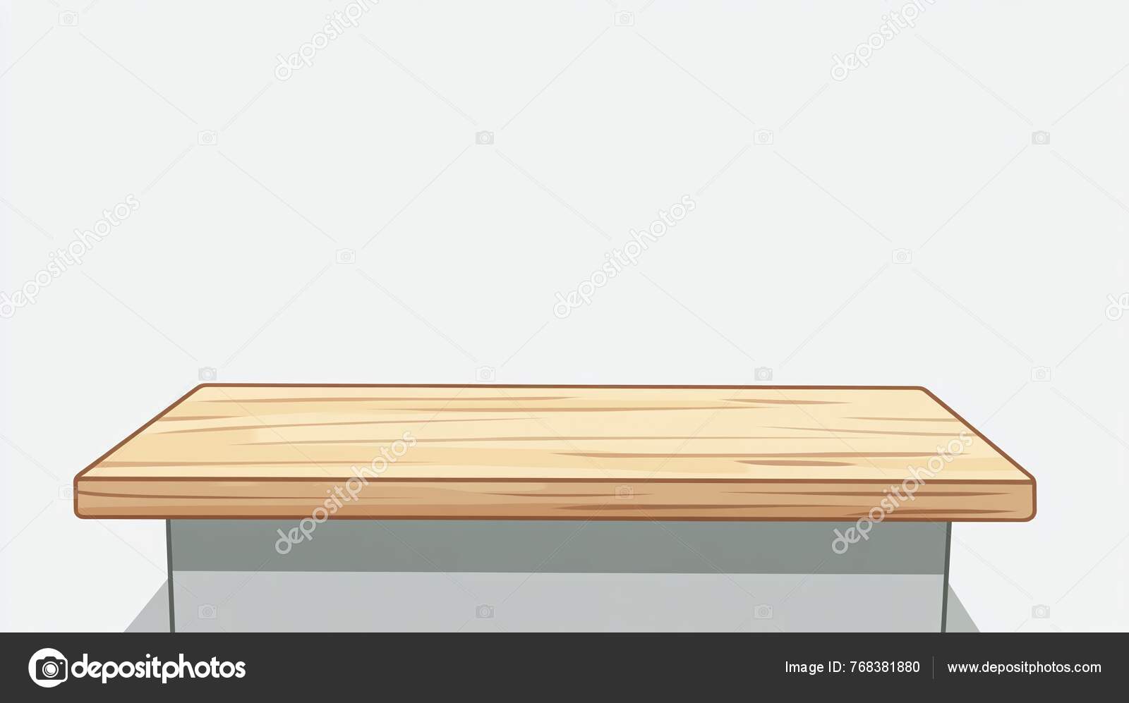 Empty Wooden Shelf White Background — Stock Photo © AzurPro #768381880