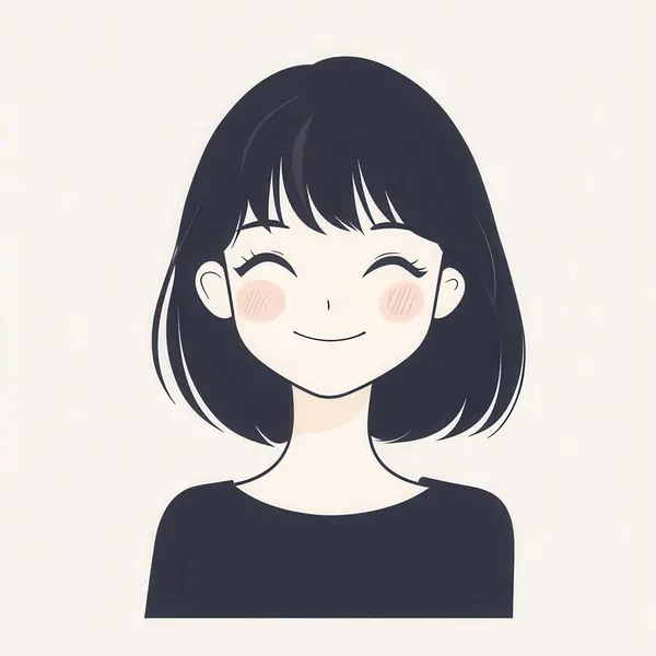 Anime girl happy store