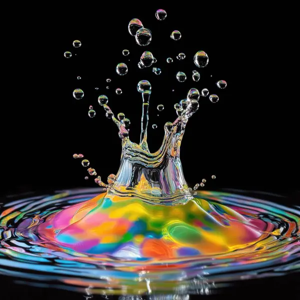 Rainbow Water Drop Splash Rainbow Drops, Color Splash, Colors, Drops,