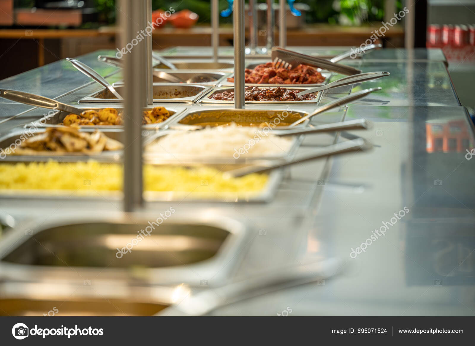 Asian Food Buffet Restaurant Multiple Food Dishes Salad Eat Much ...