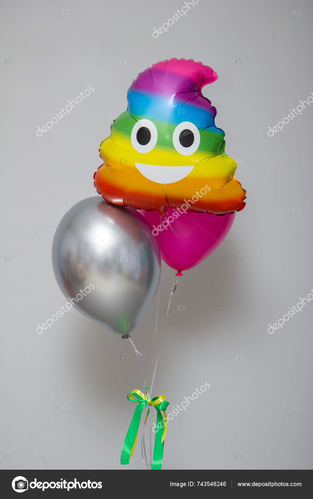 Rainbow Poop Smiley Foil Balloon — Stock Photo © nastya_decor@ukr.net ...