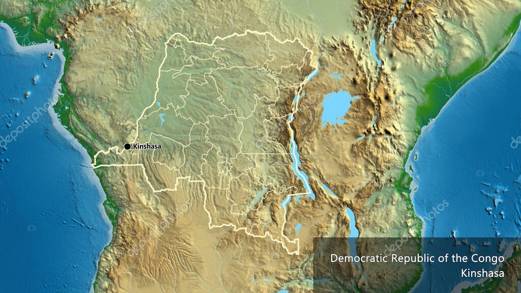 Primer plano de la zona fronteriza de la República Democrática del ...