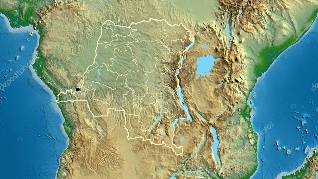 Primer plano de la zona fronteriza de la República Democrática del ...