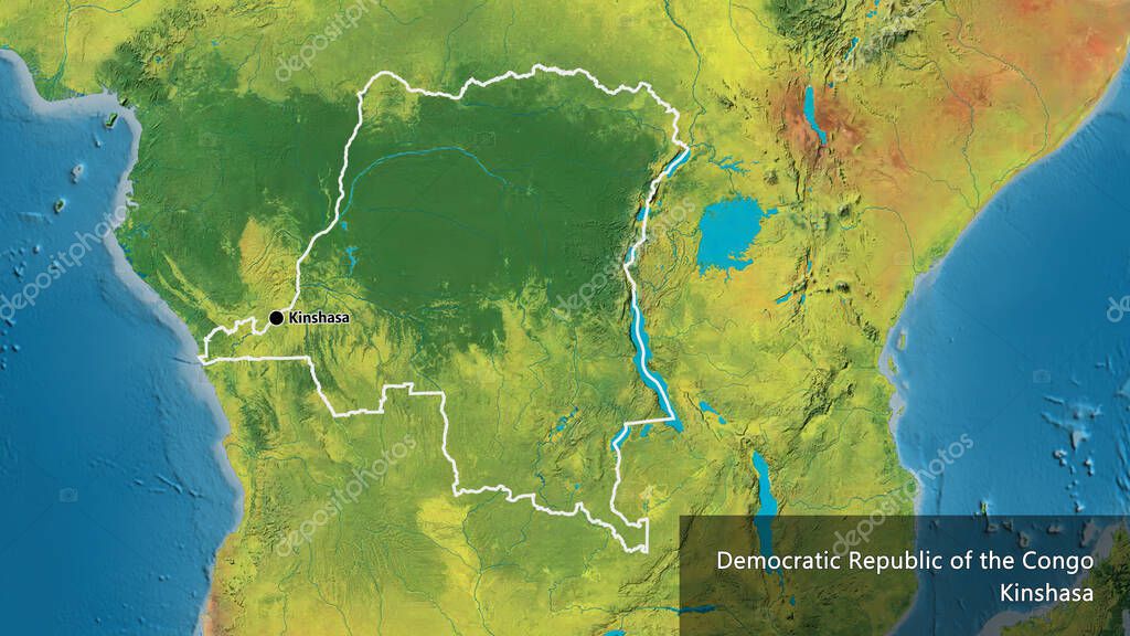 Primer plano de la zona fronteriza de la República Democrática del ...